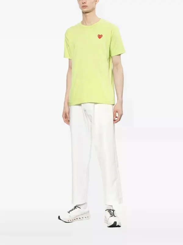 Play Comme Des Garcon Heart-patch T-shirt - Green