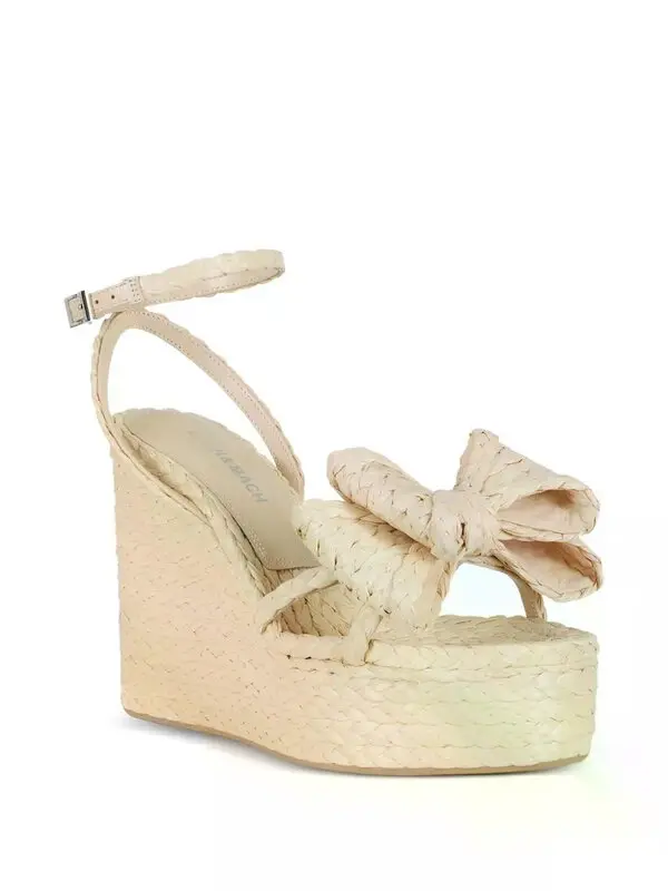Mach & Mach Le Cadeau Raffia Espadrilles - Neutrals