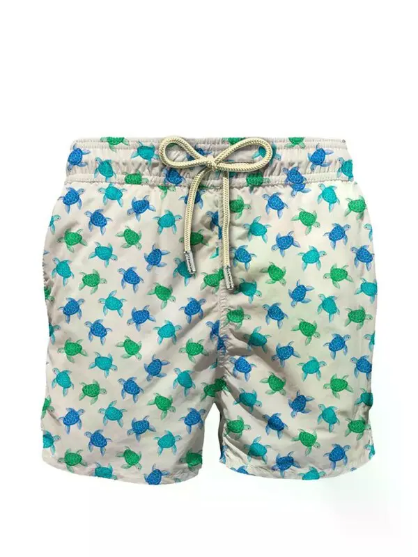 MC2 SAINT BARTH Printed Swim Shorts - Neutrals