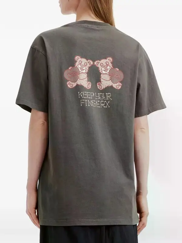 FINGERCROXX Crew-neck T-shirt - Grey