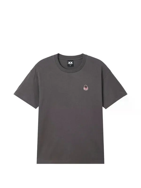 FINGERCROXX Logo-embroidered T-shirt - Grey