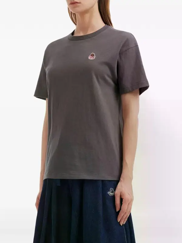 FINGERCROXX Logo-embroidered T-shirt - Grey