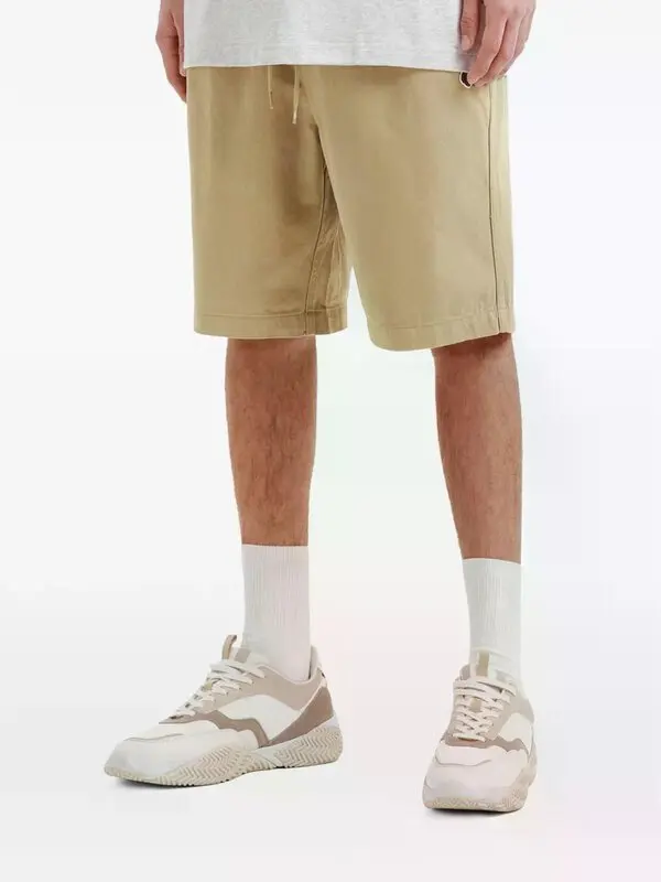 FINGERCROXX Drawstring Logo-patch Shorts - Neutrals