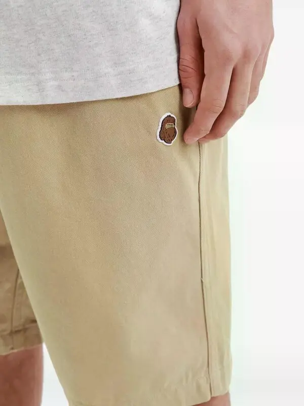 FINGERCROXX Drawstring Logo-patch Shorts - Neutrals