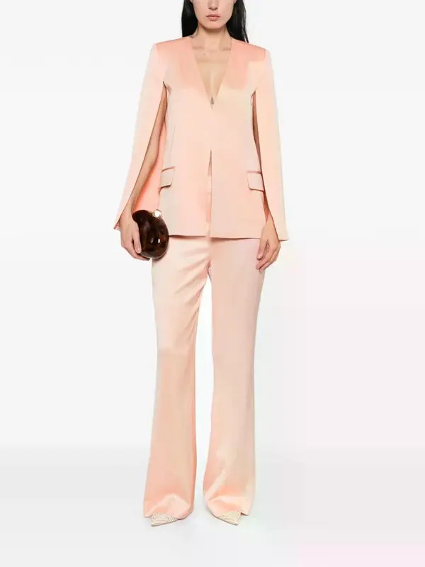 TWINSET Satin V-neck Cape Blazer