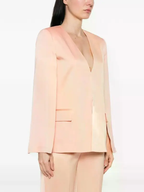 TWINSET Satin V-neck Cape Blazer