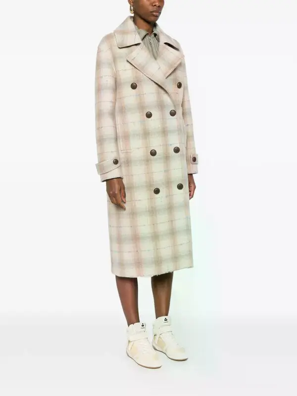 Loewe Double-breasted Checkered Coat