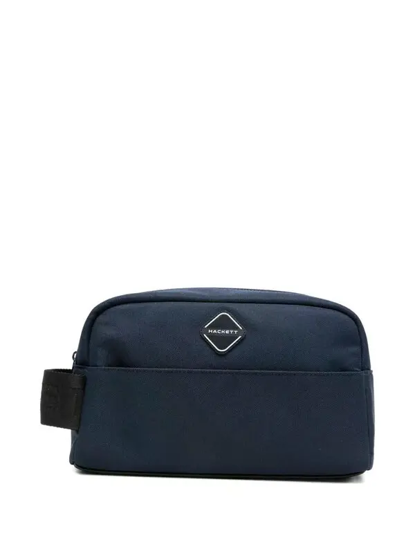 HACKETT Diamond Logo Appliqué Wash Bag - Blue