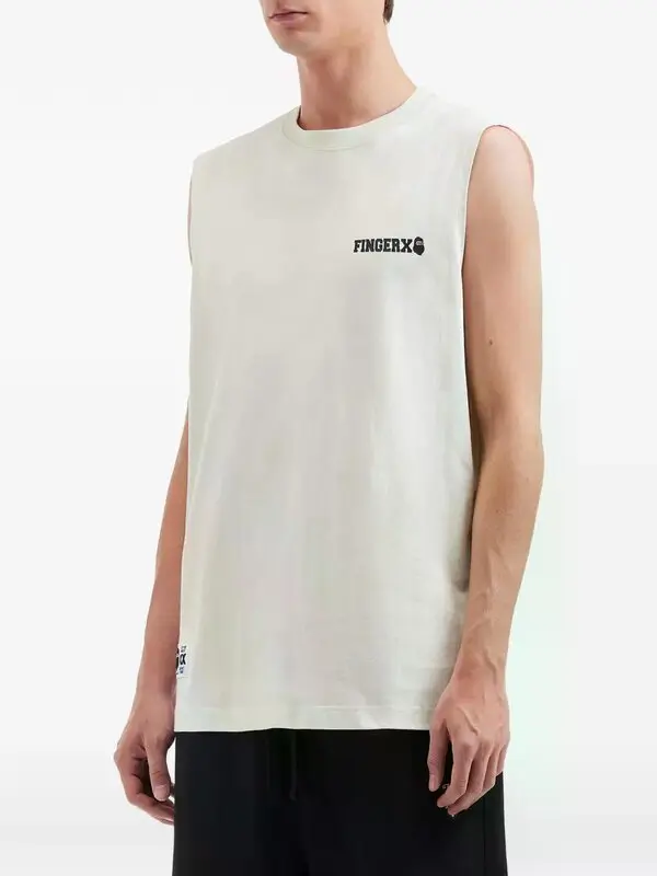 FINGERCROXX Logo-print Tank Top - Neutrals