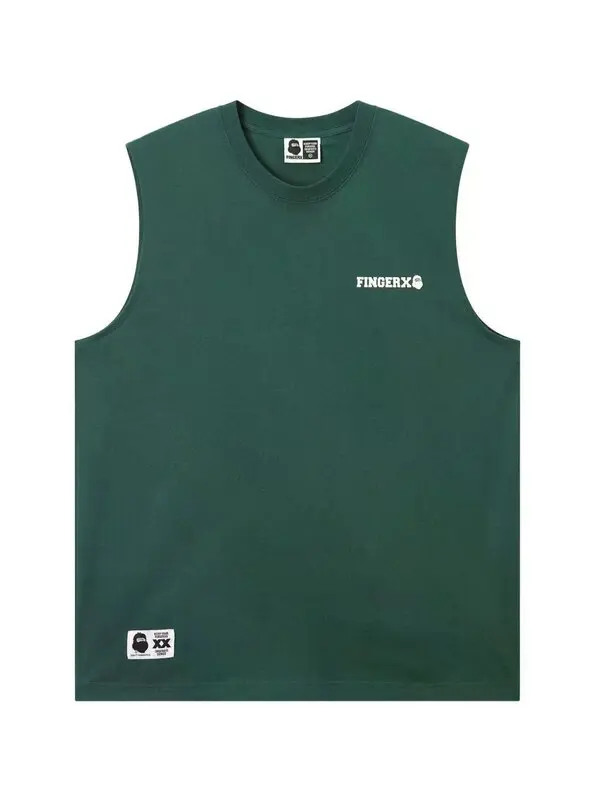 FINGERCROXX Sleeveless Printed Tank Top - Green