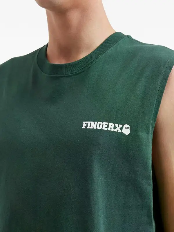 FINGERCROXX Sleeveless Printed Tank Top - Green
