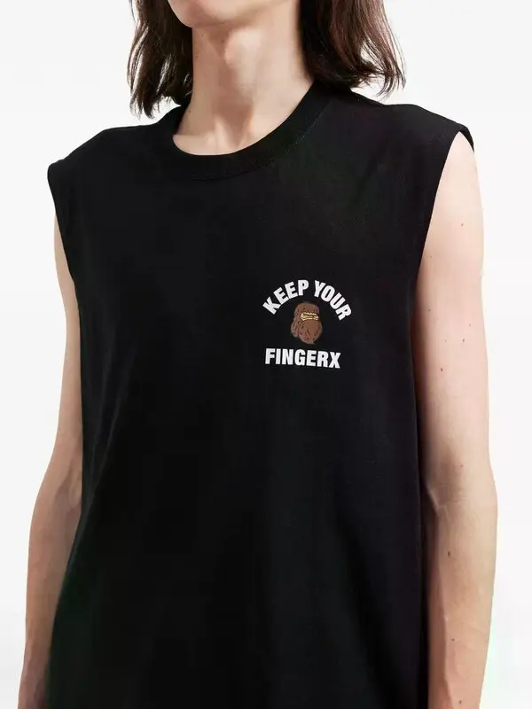FINGERCROXX Graphic Tank Top - Black