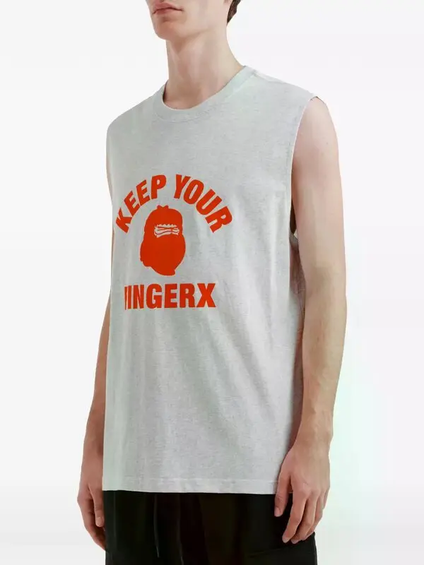 FINGERCROXX Graphic-print Tank Top - Grey