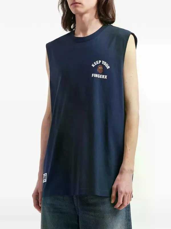 FINGERCROXX Sleeveless Tank Top - Blue