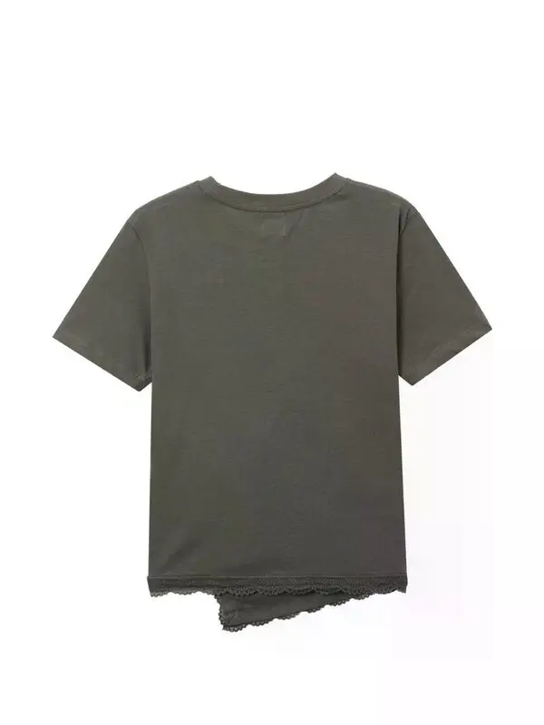 B+AB Lace-detail T-shirt - Grey