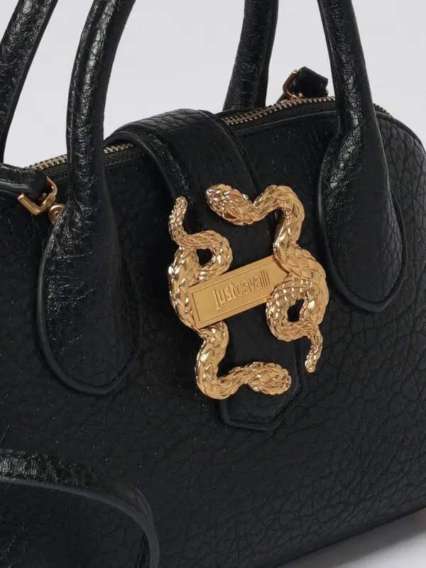 Just Cavalli Handbag With Gold Tone Snake Clasp
