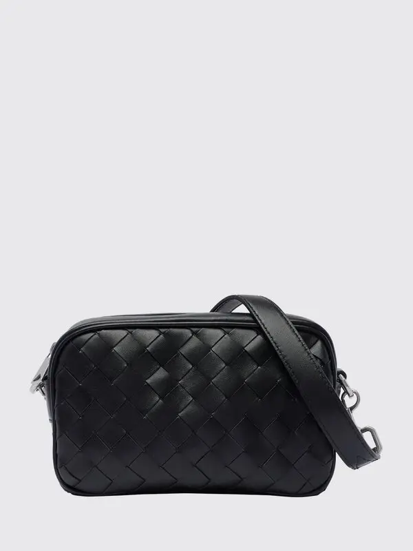 Bottega Veneta Woven Leather Shoulder Bag - Black