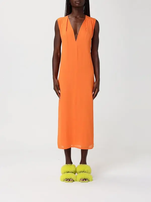 Moschino Jersey Midi Dress - Orange