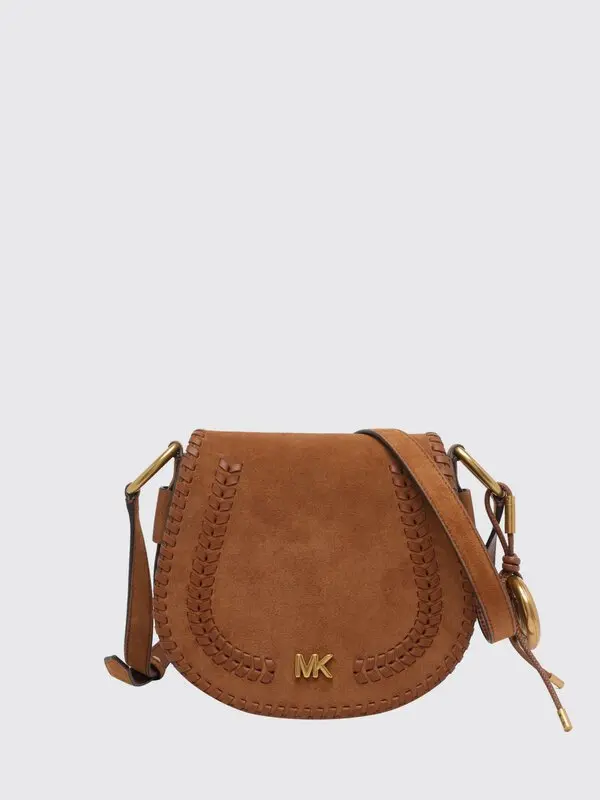 Michael Kors Josie Suede Bag With Whipstitch Details - Brown