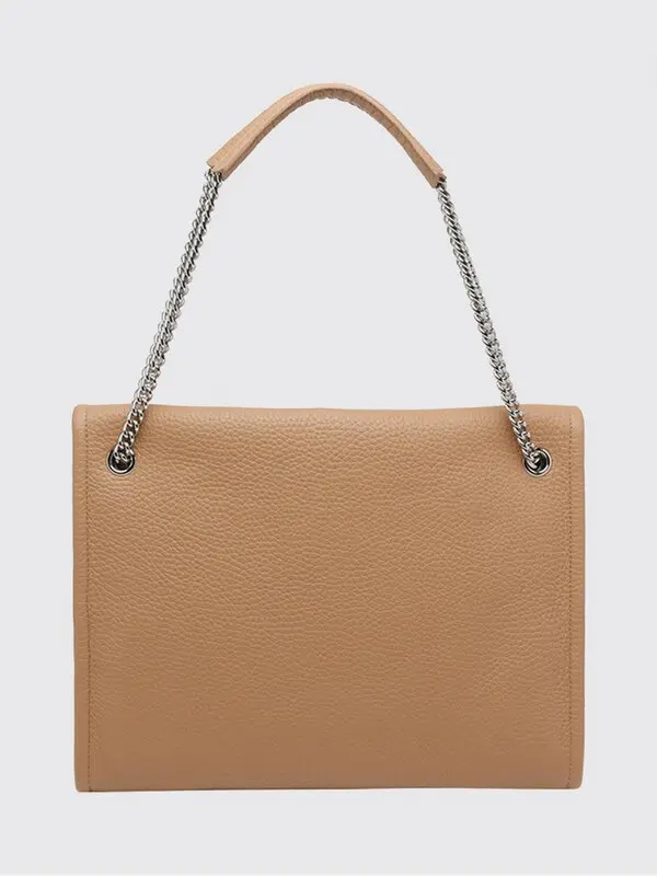Orciani Venus Soft Medium Hammered Leather Shoulder Bag - Brown