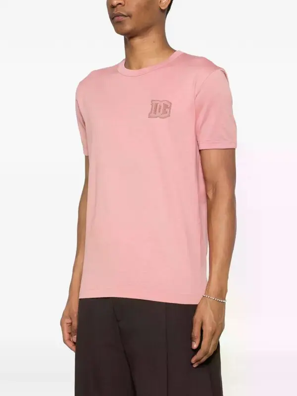 Dolce & Gabbana Logo-patch T-shirt - Pink