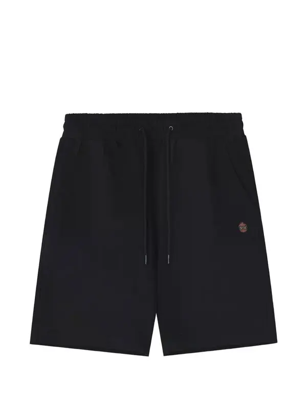FINGERCROXX Logo Patch Drawstring Shorts - Black