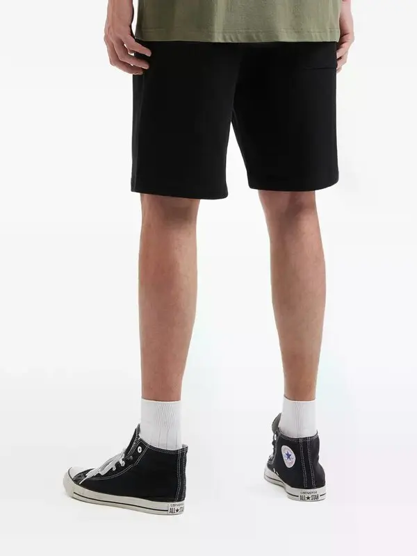 FINGERCROXX Logo Patch Drawstring Shorts - Black