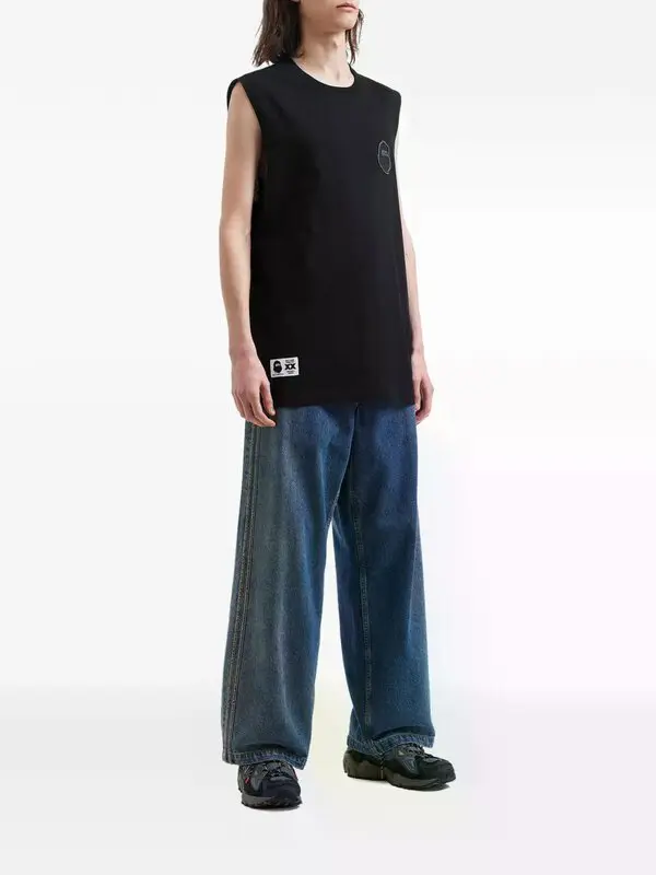 FINGERCROXX Appliqué Tank Top - Black
