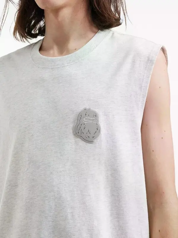 FINGERCROXX Appliqué Tank Top - Grey