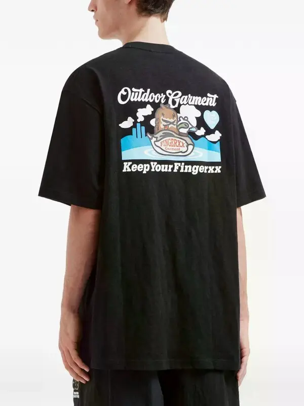 FINGERCROXX Graphic-print T-shirt - Black