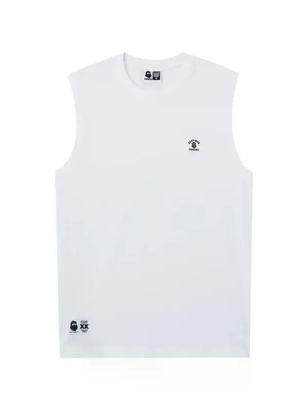 FINGERCROXX Appliqué Sleeveless Tank Top - White