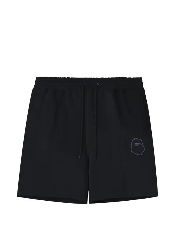 FINGERCROXX Logo-patch Track Shorts - Black