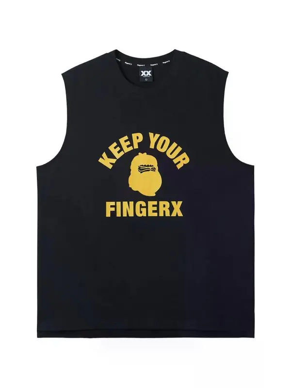 FINGERCROXX Graphic Print Tank Top - Black