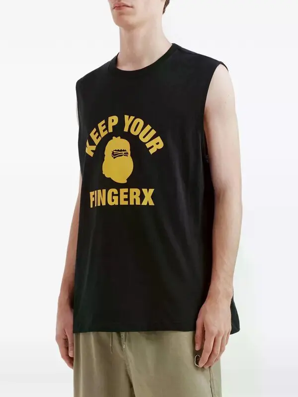 FINGERCROXX Graphic Print Tank Top - Black