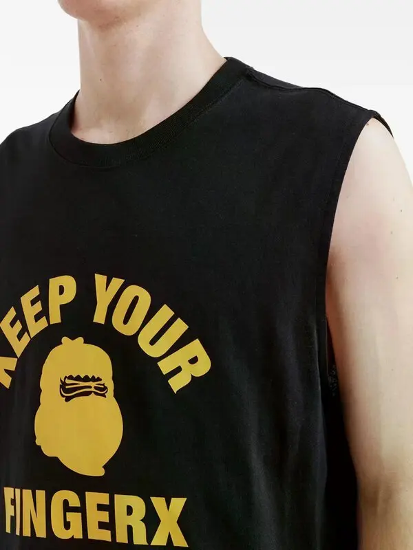 FINGERCROXX Graphic Print Tank Top - Black