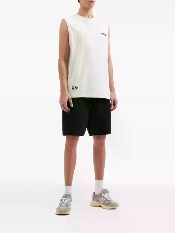 FINGERCROXX Logo Patch Drawstring Shorts - Black