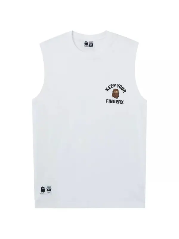 FINGERCROXX Graphic Print Tank Top - White