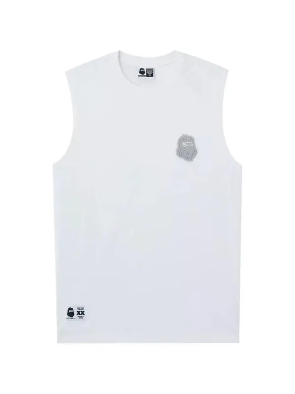 FINGERCROXX Appliqué Sleeveless T-shirt - White