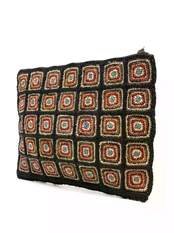 IBELIV Patterned Woven Clutch