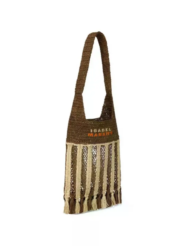 Isabel Marant Étoile Praia Raffia Shoulder Bag - Brown