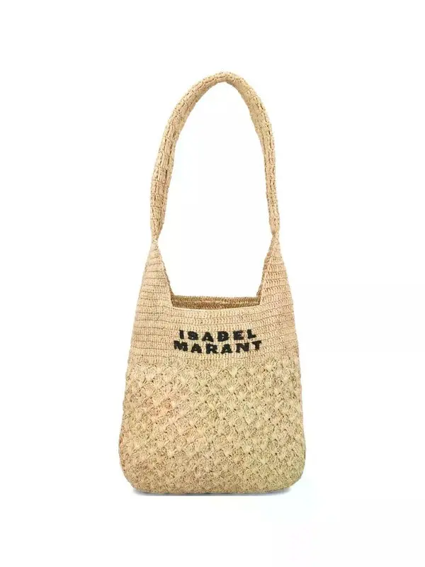 Isabel Marant Étoile Logo Embroidered Woven Tote Bag - Neutrals