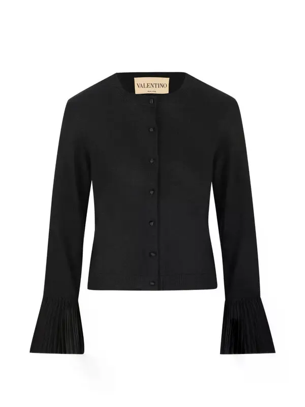 Valentino Garavani Pleated-cuffs Cardigan