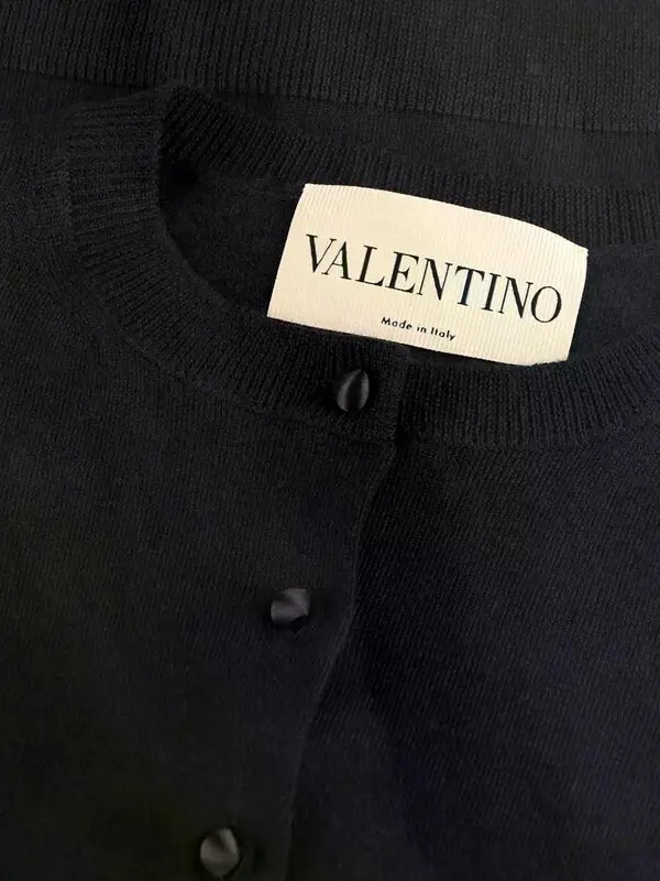 Valentino Garavani Pleated-cuffs Cardigan