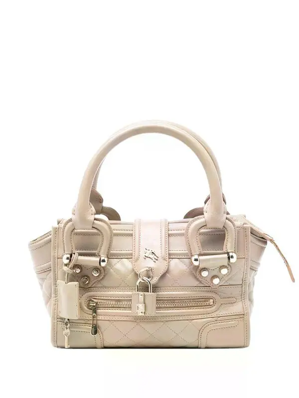 Burberry Mini Quilted Leather Manor Handbag