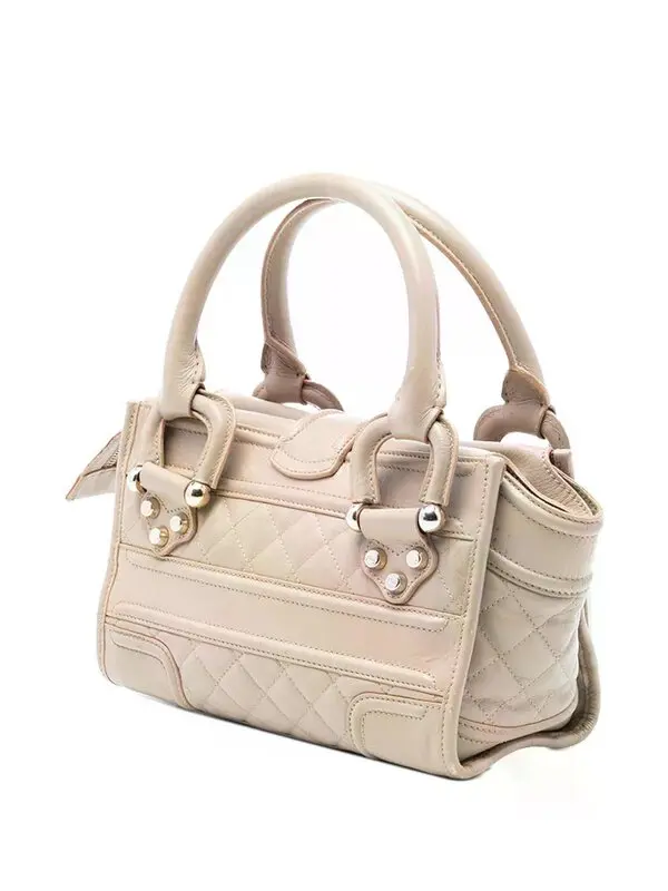 Burberry Mini Quilted Leather Manor Handbag