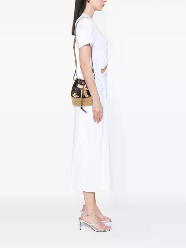 Loewe Mermaid Print Balloon Bucket Bag - Grey