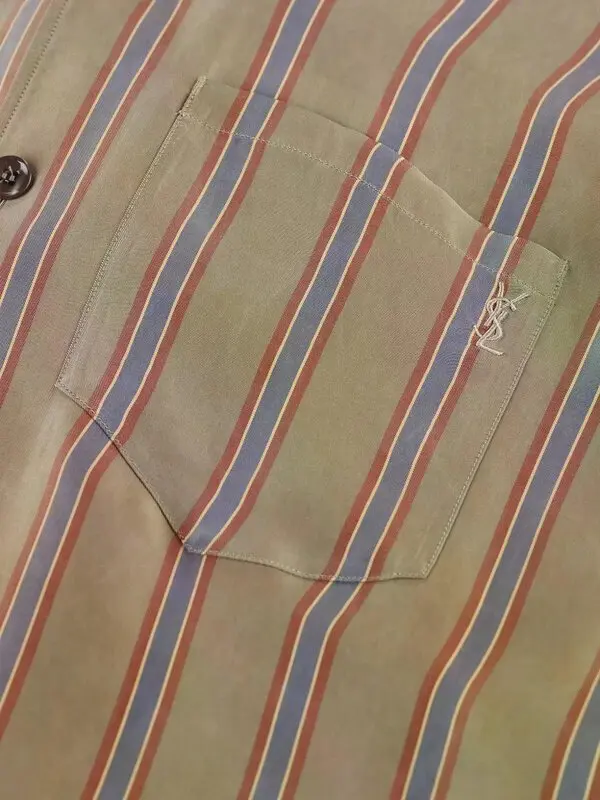 Saint Laurent Striped-pattern Chest-pocket Shirt