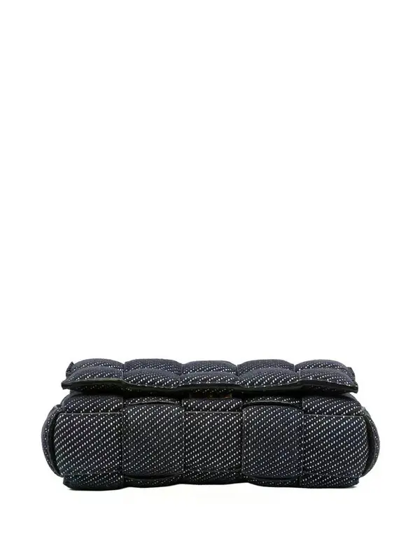 Bottega Veneta Denim Intrecciato Cassette Padded Crossbody Bag - Blue