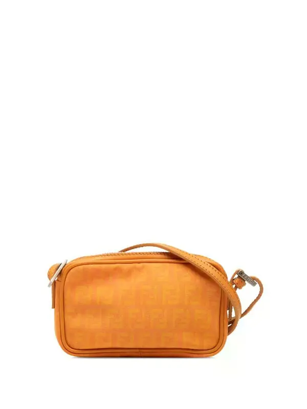 Fendi 2000-2010 Mini Zucchino Canvas Crossbody Bag - Orange