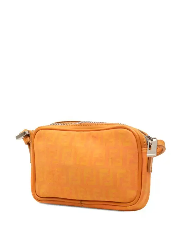 Fendi 2000-2010 Mini Zucchino Canvas Crossbody Bag - Orange